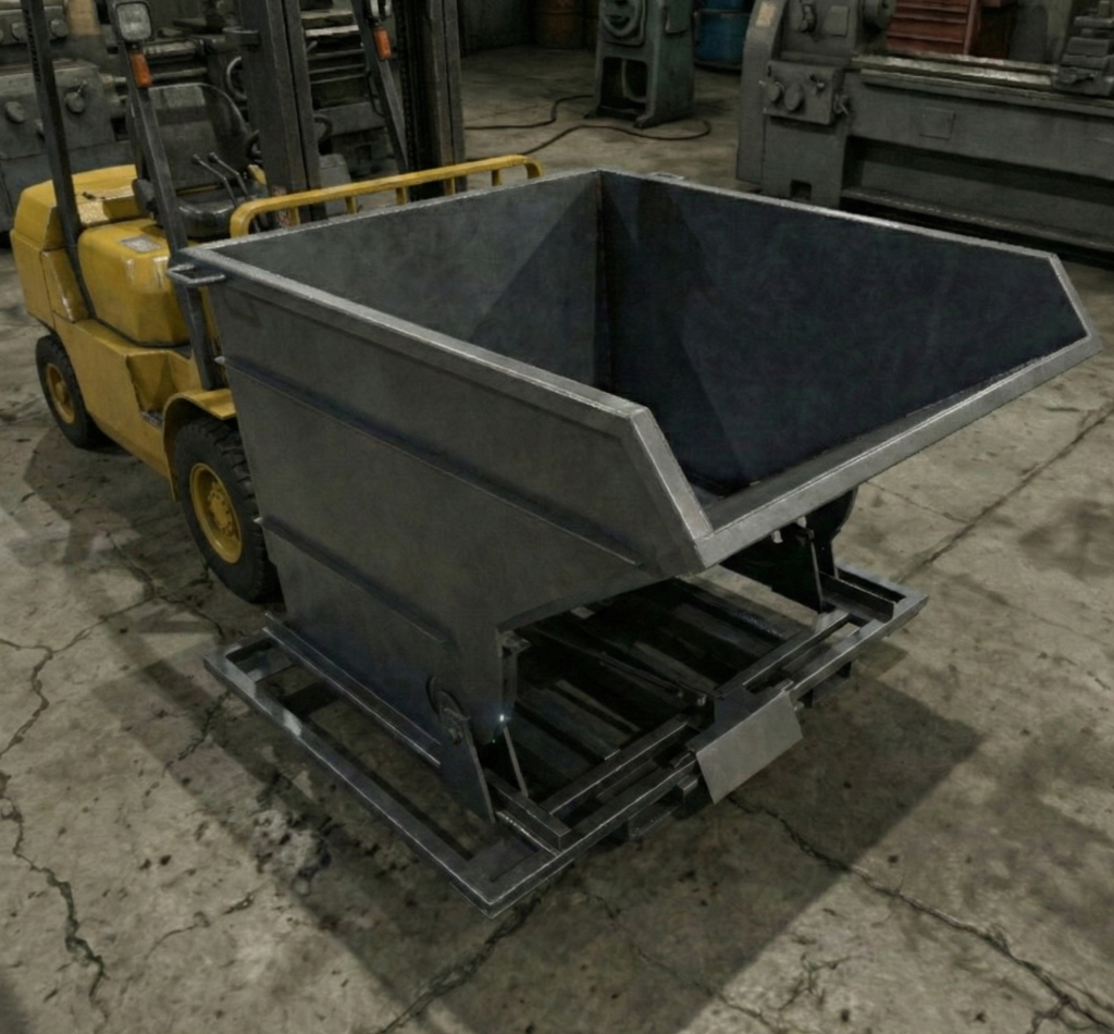 Forklift Self-Tip Hopper – Free Reference Model - Steel Drawings
